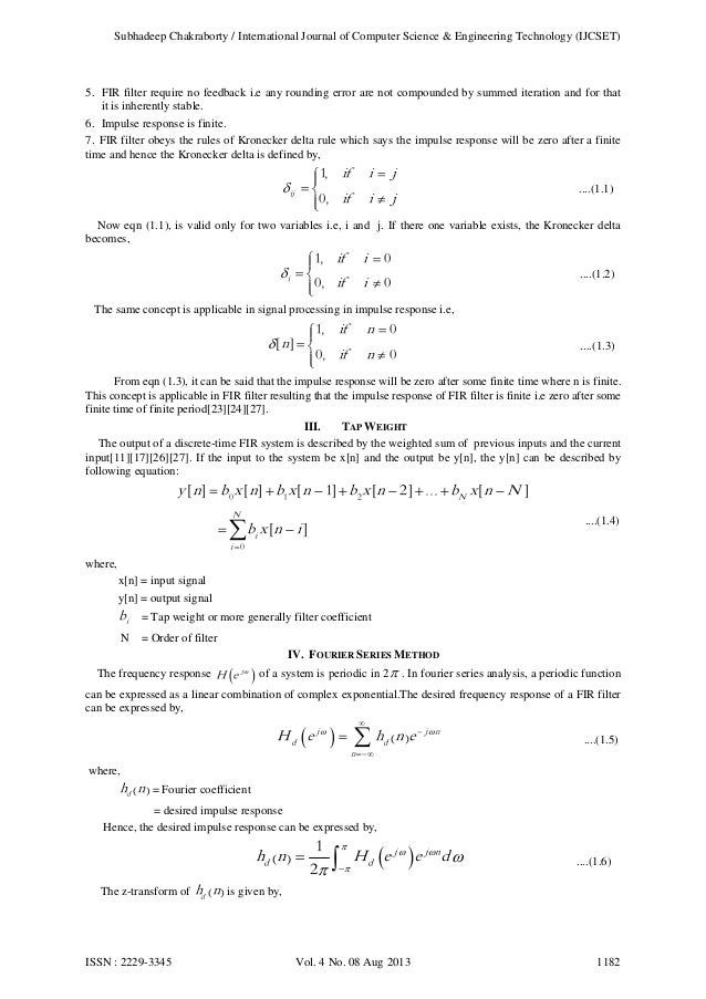 Advantages of blackman window over hamming window method for designin…