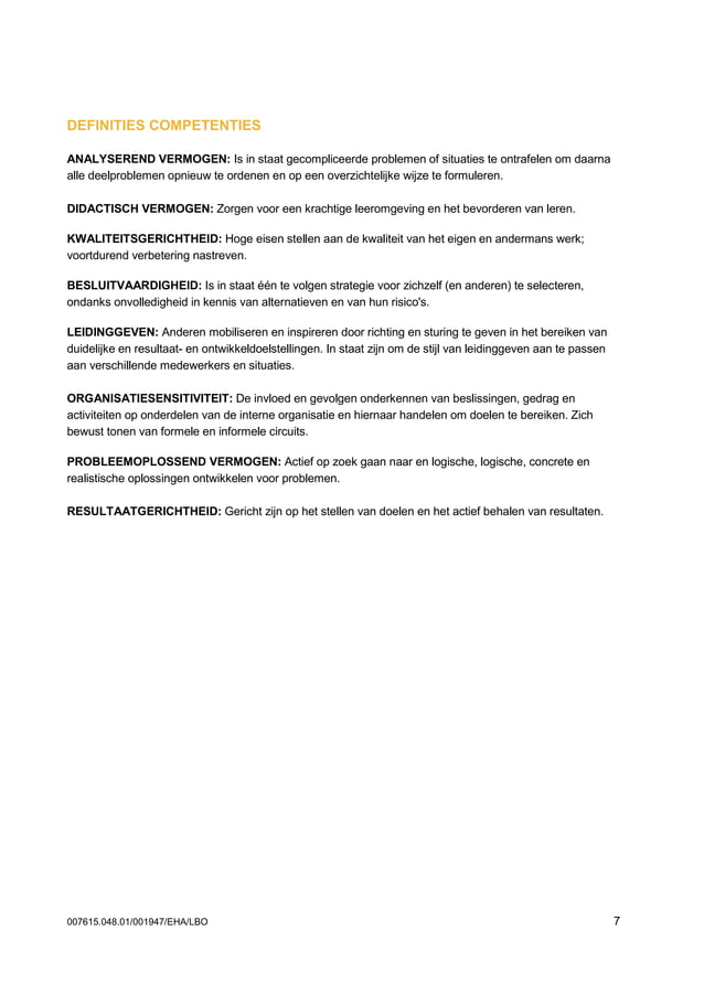 Onderzoeksrapport Leeuwendaal functie teamleider | PDF