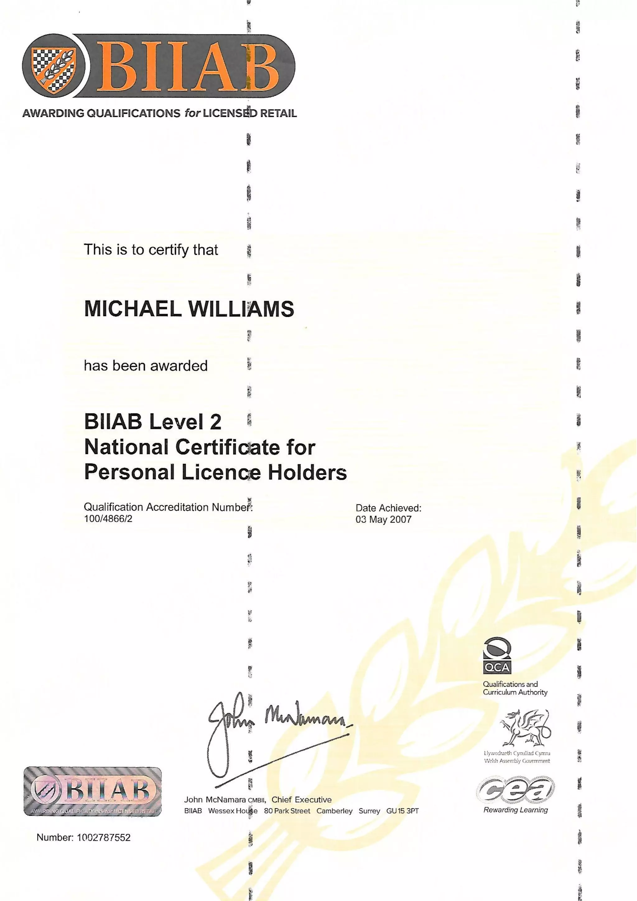 BIIAB Personal Licence | PDF