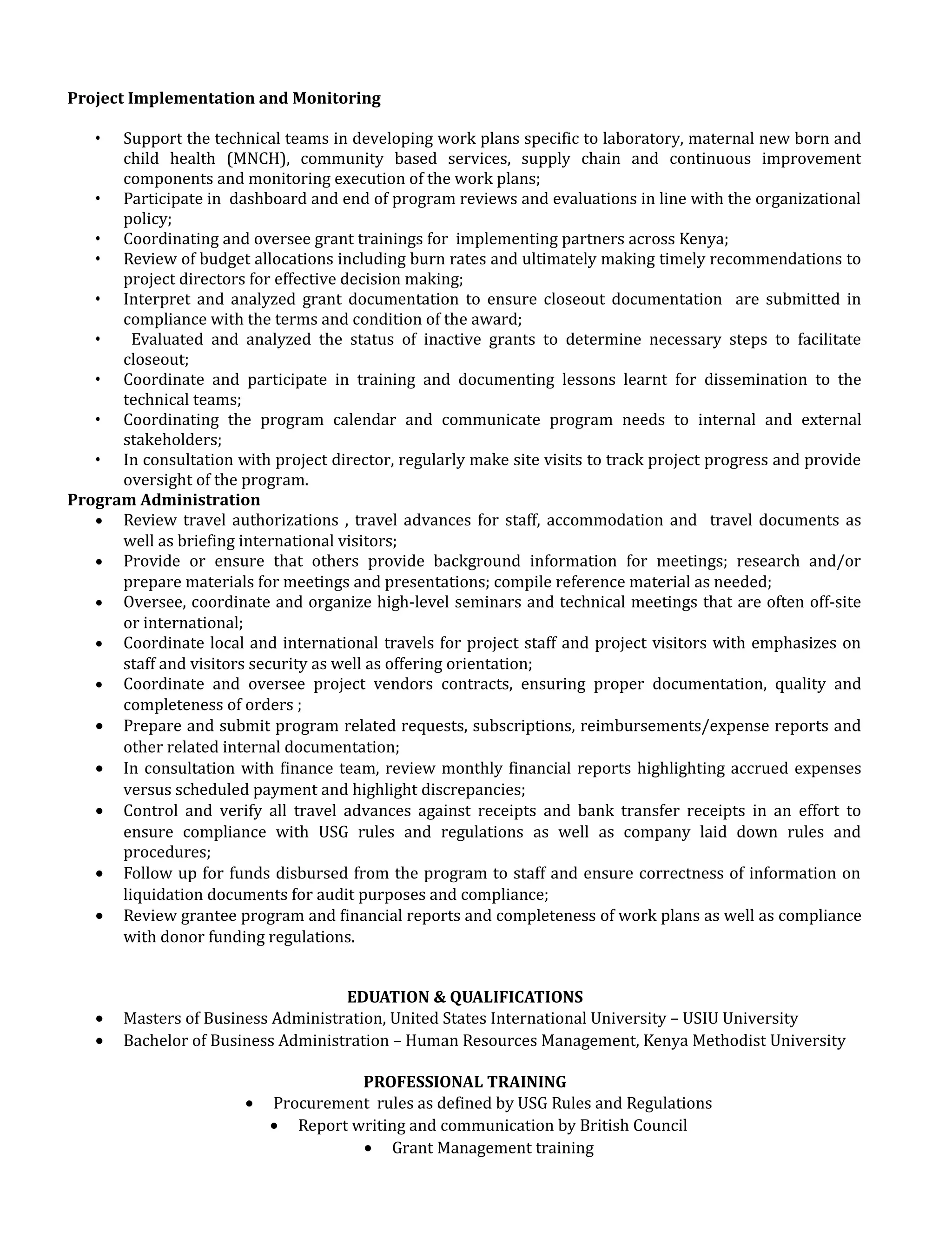 ROSE MBURU CURRICULUM VITAE... | DOC