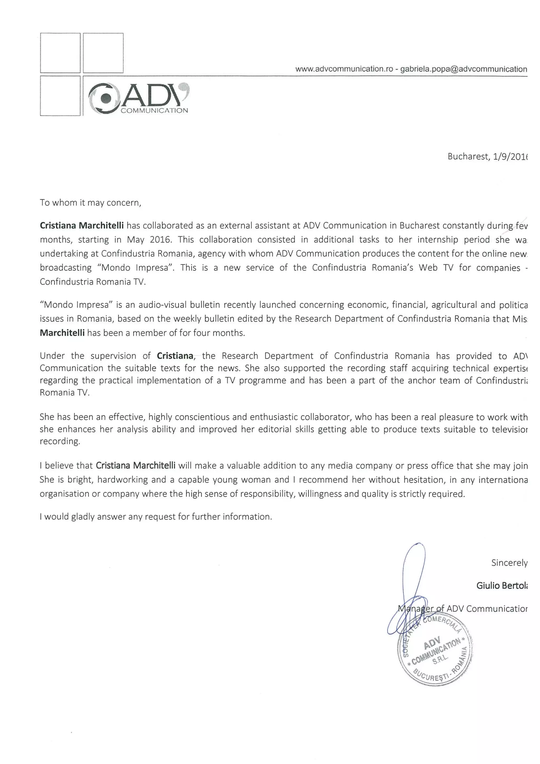 lettera ADV | PDF