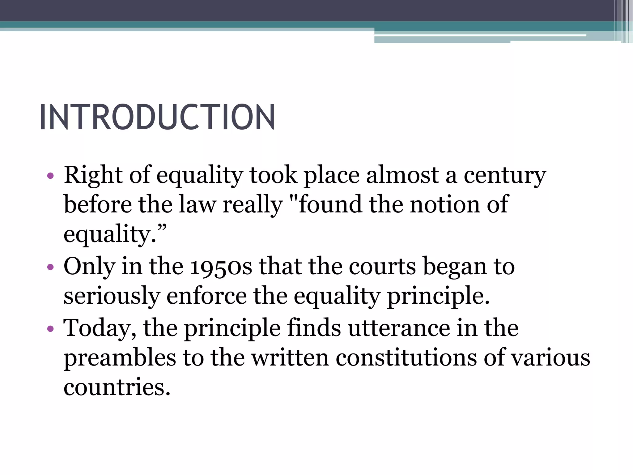 EQUALITY BEFORE THE LAW | PPTX