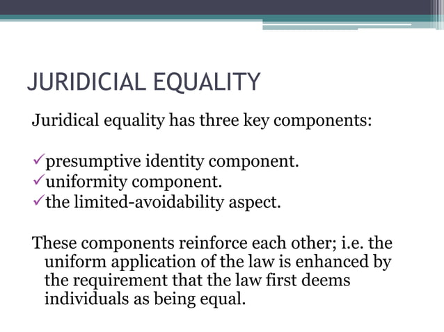 EQUALITY BEFORE THE LAW | PPTX