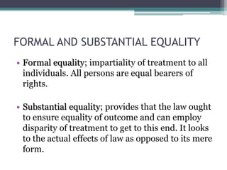 EQUALITY BEFORE THE LAW | PPTX