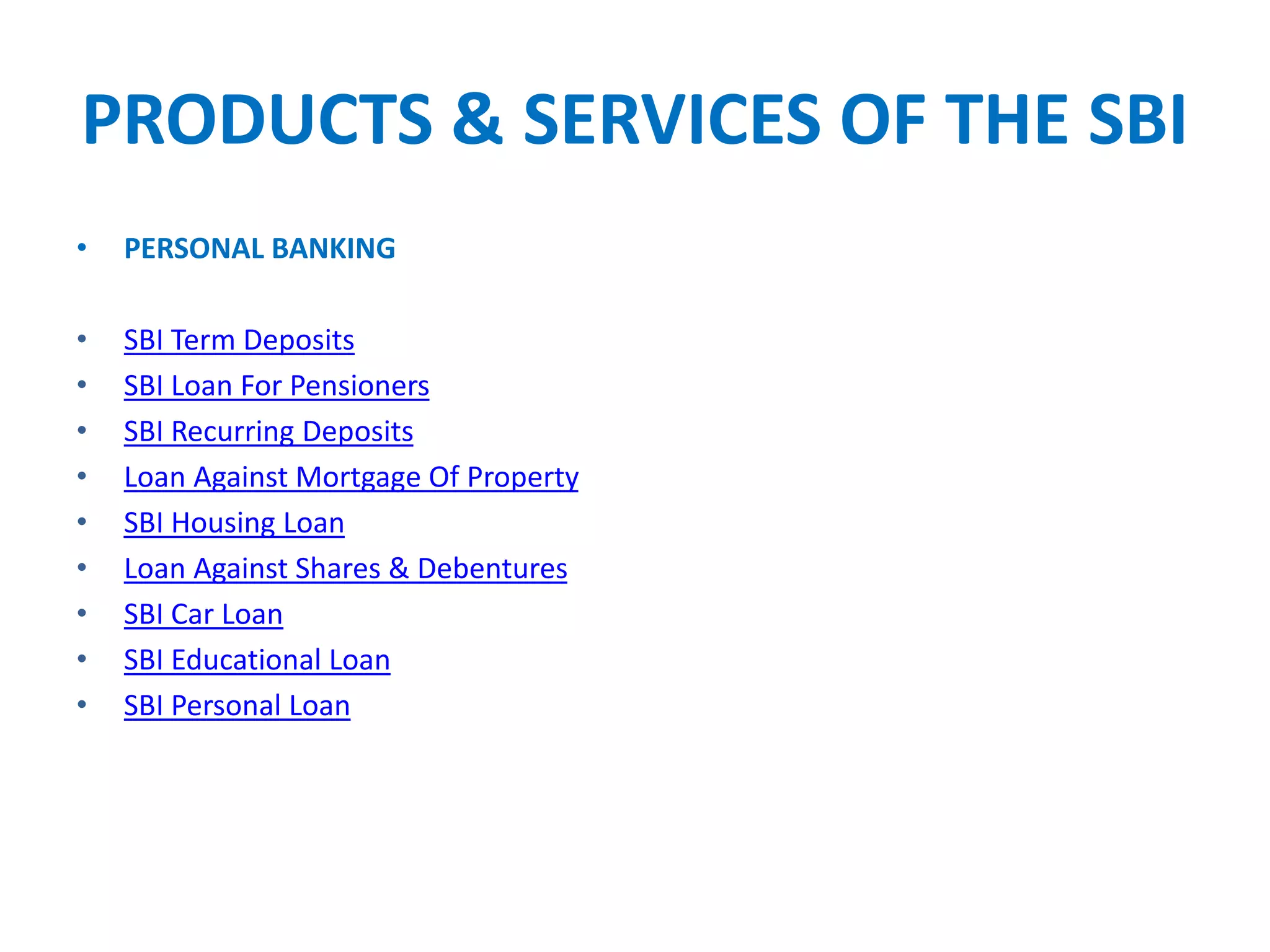 Presentation on state bank of india | PPTX