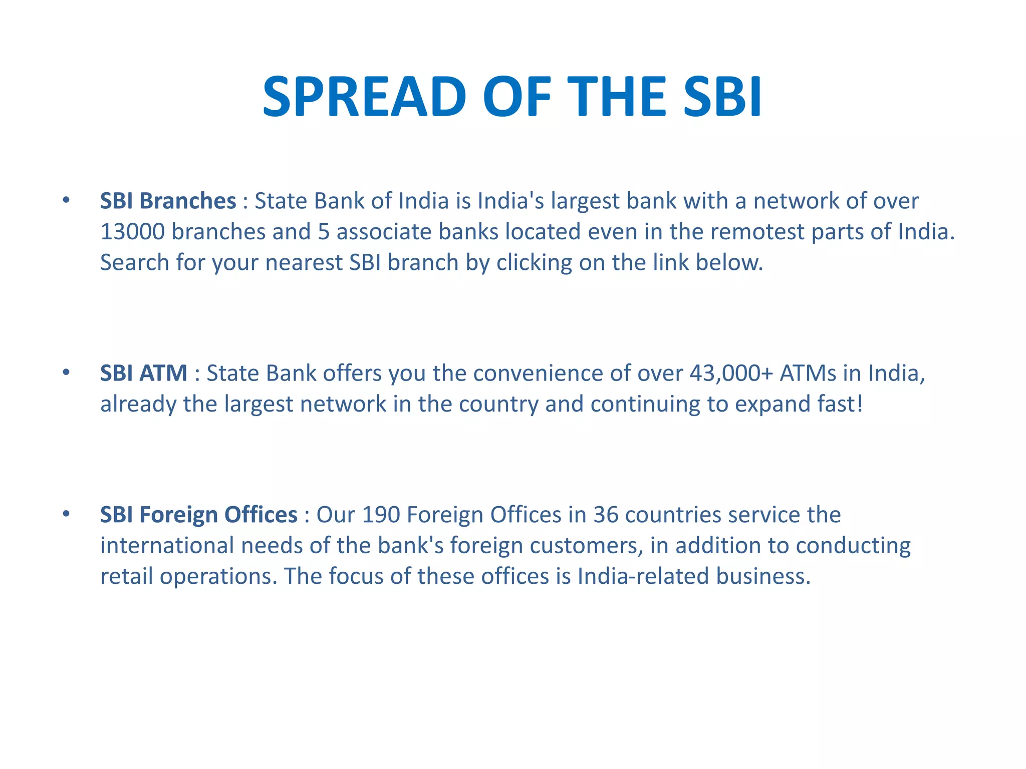 Presentation on state bank of india | PPTX