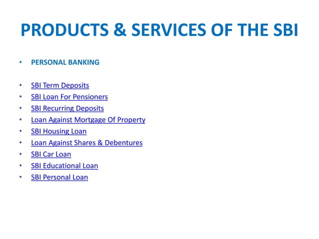 Presentation on state bank of india | PPTX