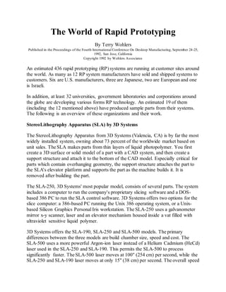 The World of Rapid Prototyping | PDF