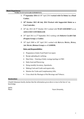 Sujith Resume | PDF