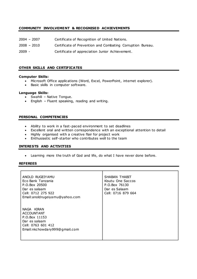 grace CURRICULUM VITAE | DOCX | Business | Business and Finance