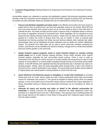 South Sudan Food Secuirty and Livelihoods Report | PDF