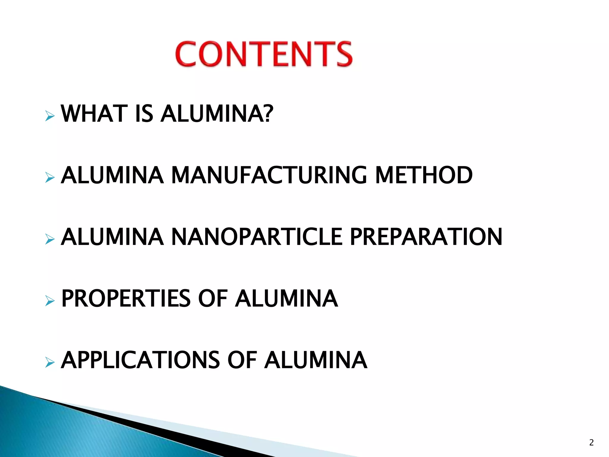 Alumina MANUFACTURING PROCESS | PPTX