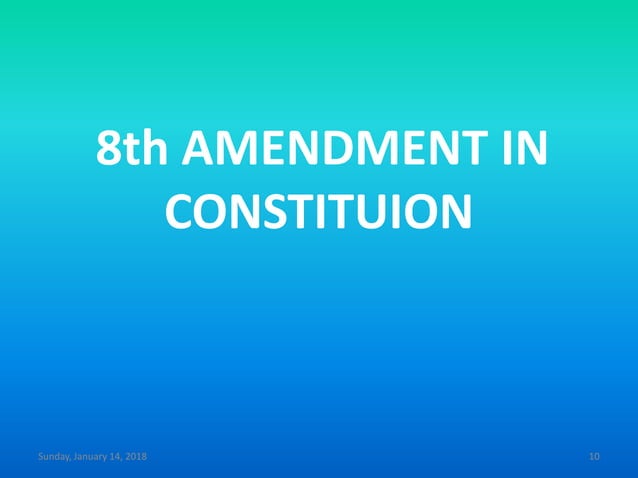 8 amendment in 1973 constitution | PPTX | Civic affairs | Politics