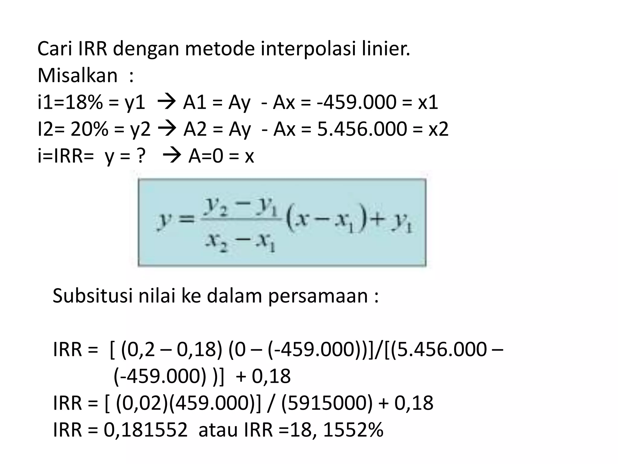 8 Analisa IRR | PPTX