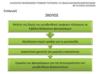 Αξιολόγηση μειοβενθικού τροφικού πλέγματος σε λιβάδια θαλάσσιων ...