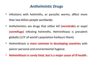 Introduction to anthelmintic drugs | PPT