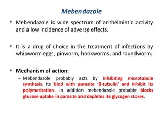Introduction to anthelmintic drugs | PPT