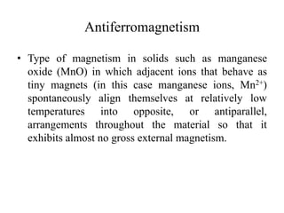 (8) Anti-ferromagnetism, ferrimagnetism.pptx