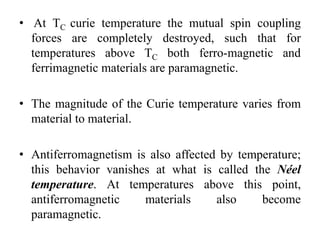 (8) Anti-ferromagnetism, ferrimagnetism.pptx
