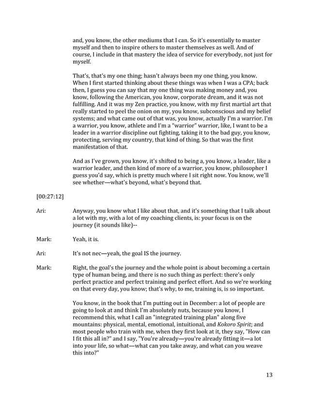 Mark divinesealfit transcript | PDF