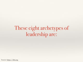 8 Archetypes of Leadership | PDF