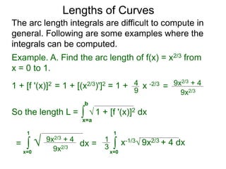 8 arc length and area of surfaces x | PPTX