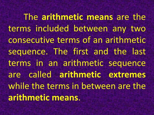 Arithmetic Means | PPTX | Science