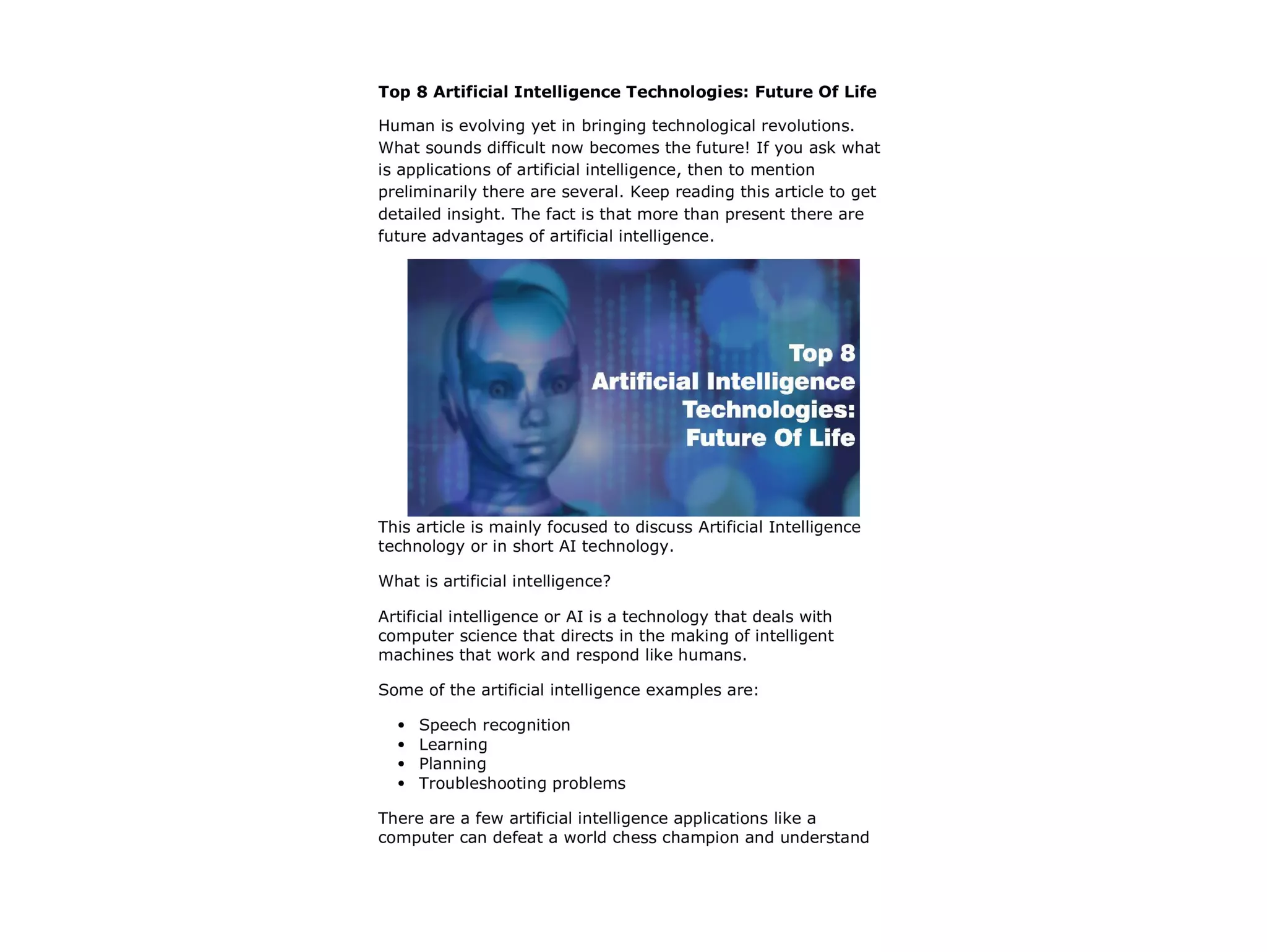 8 artificial intelligence_technologies | PPT