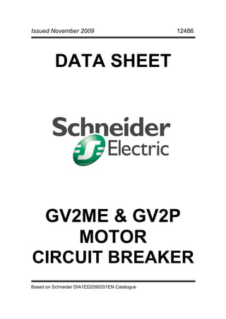 schneider gv2 motor circuit breaker | PDF