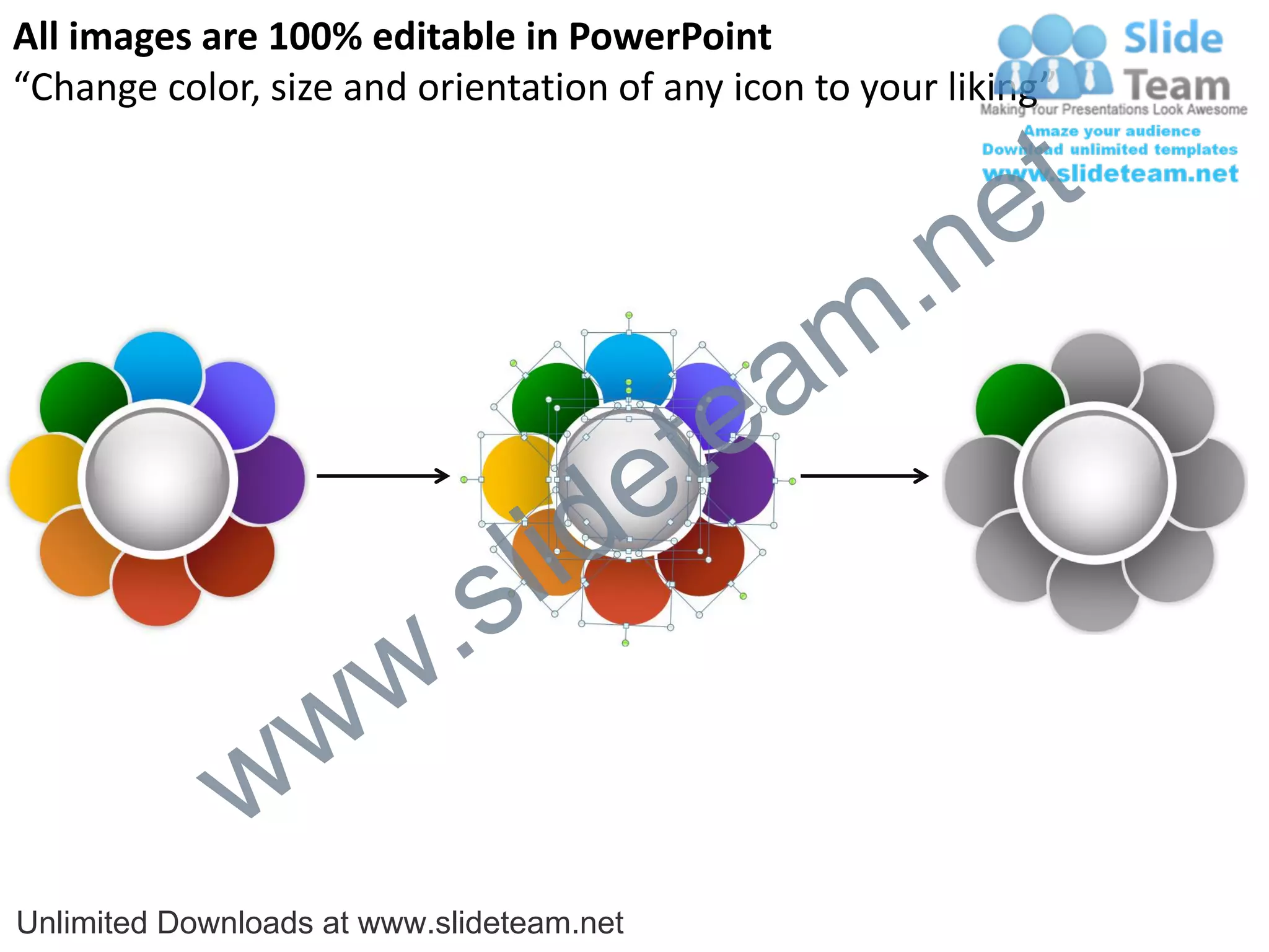 8 aspects powerpoint diagrame templates 0712 | PPT