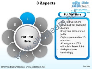 8 aspects powerpoint diagrame templates 0712 | PPT