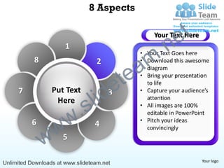 8 aspects powerpoint diagrame templates 0712 | PPT