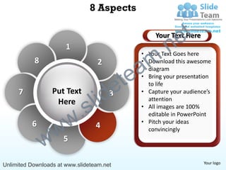 8 aspects powerpoint diagrame templates 0712 | PPT