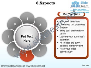 8 aspects powerpoint diagrame templates 0712 | PPT