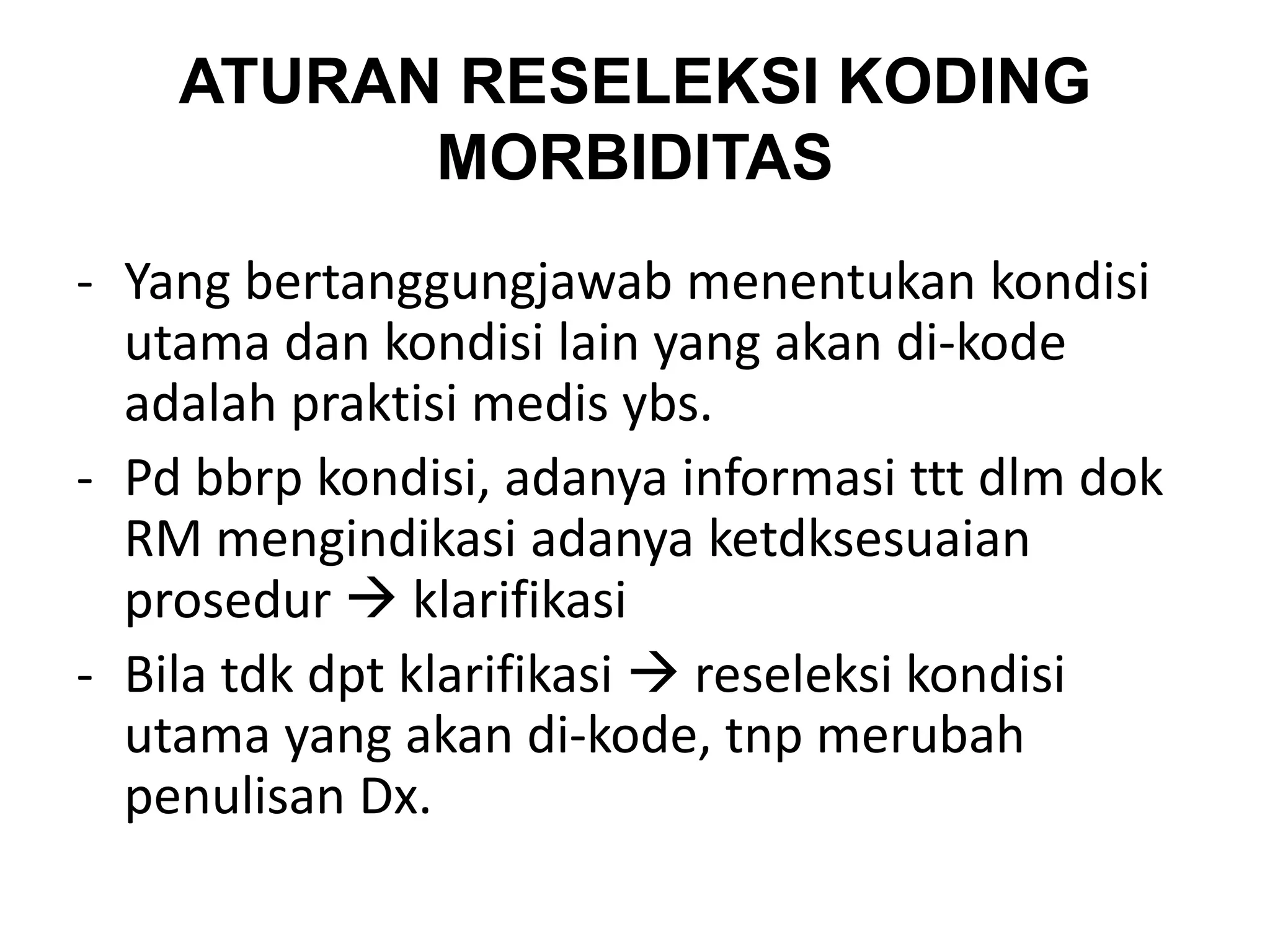 (8) aturan re seleksi morbiditas | PPTX