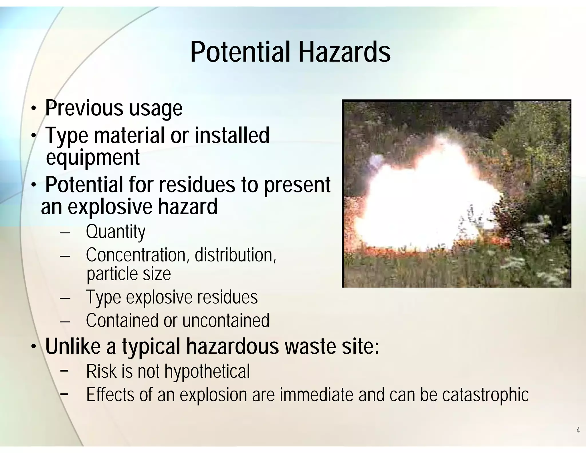 Characterization Of Explosives Contamination at Munitions Manufacturing ...