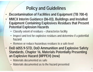 Characterization Of Explosives Contamination at Munitions Manufacturing ...