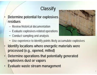 Characterization Of Explosives Contamination at Munitions Manufacturing ...