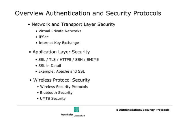 8 Authentication Security Protocols Ppt