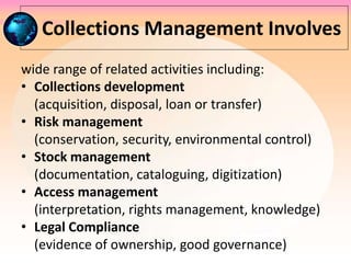 Collection Management & Collection Audit _Training "DISTRIBUTION ...