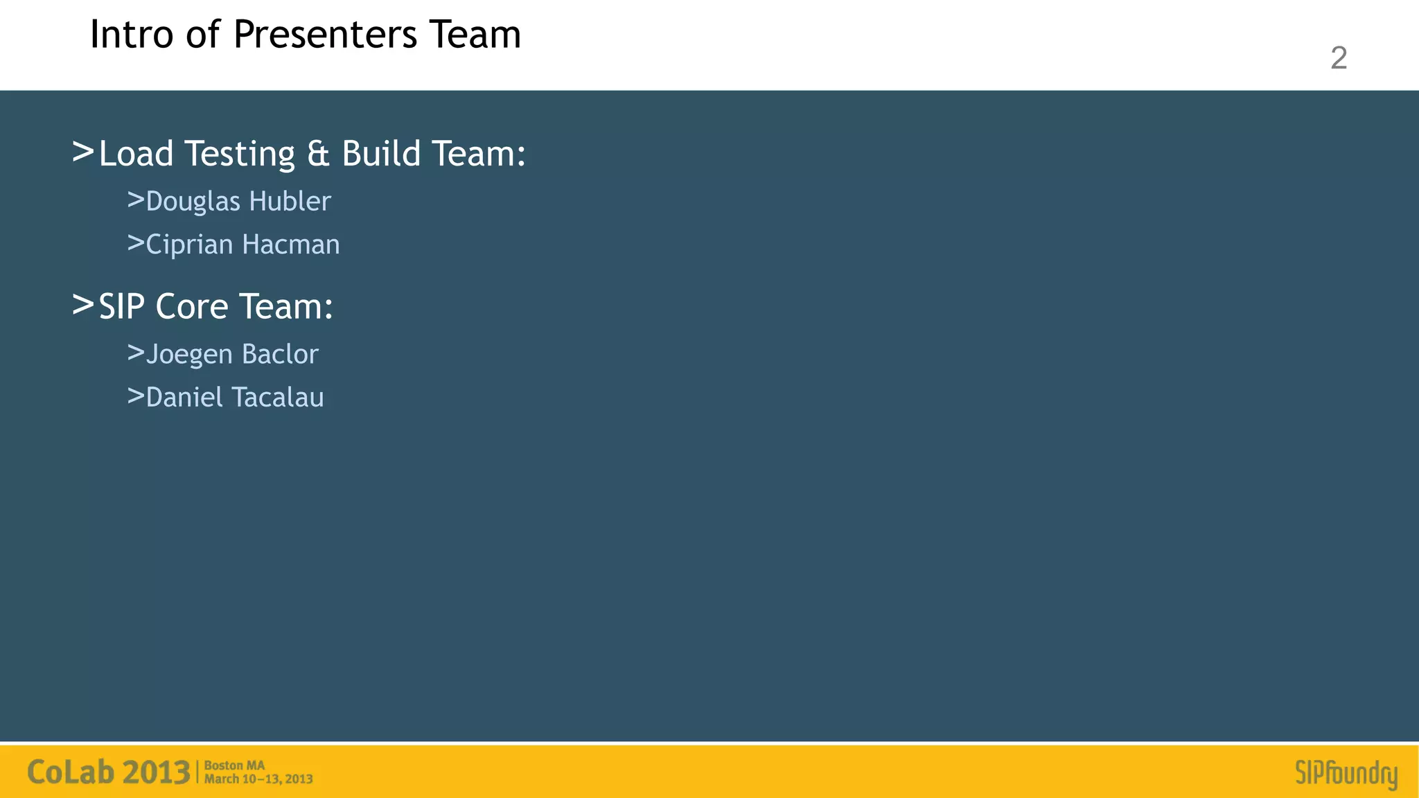 SIPfoundry CoLab 2013 - sipXecs Cloud Architecture (UCCS) | PPT
