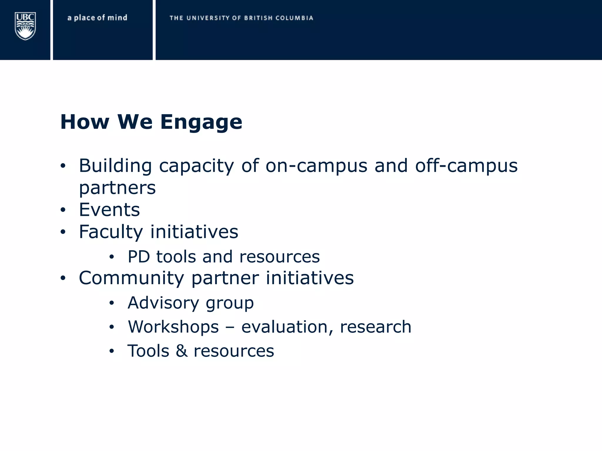 Engaging the Community in Consultation - Centre for Community Engaged ...