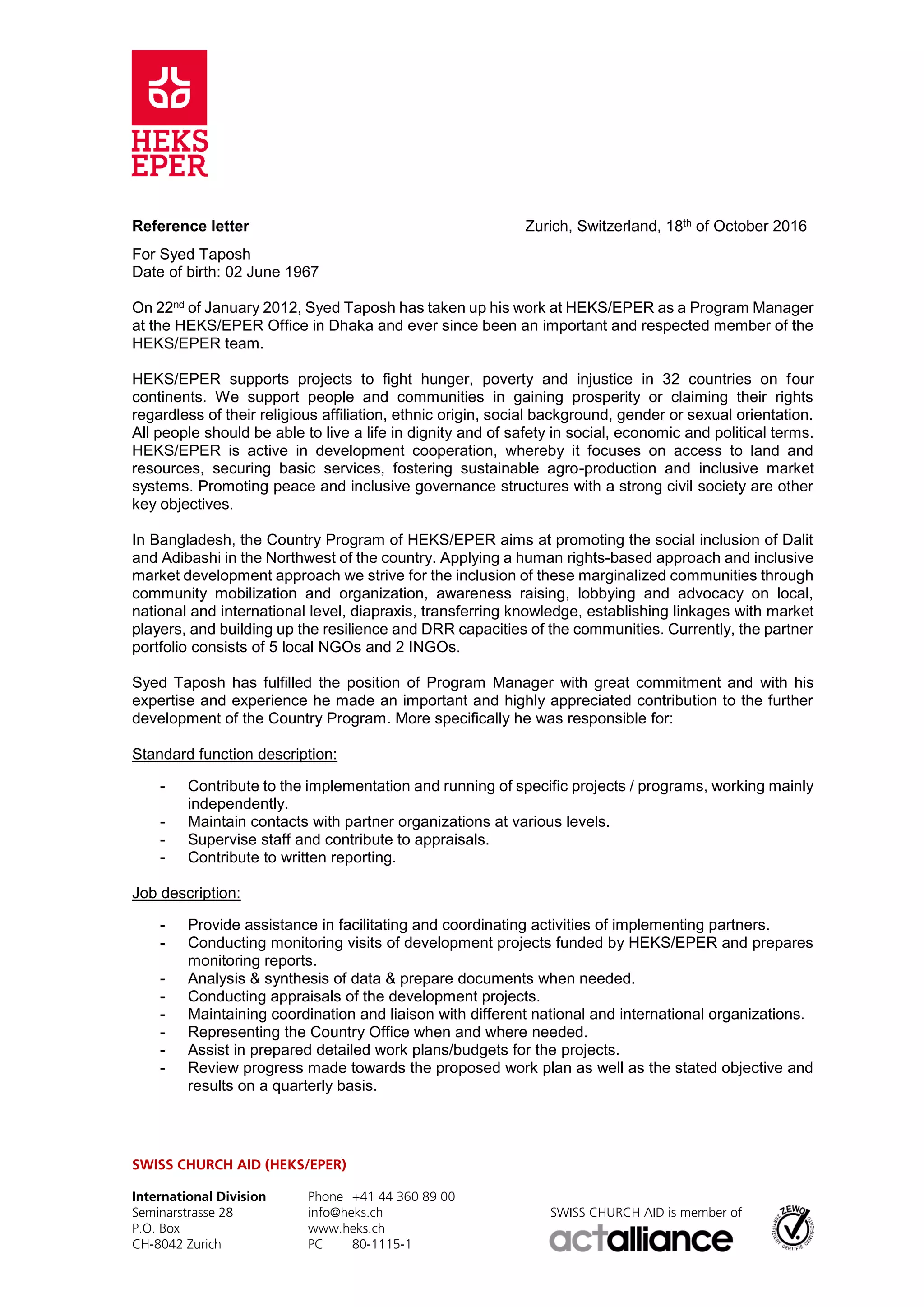 Reference letter Syed Taposh(2) | PDF