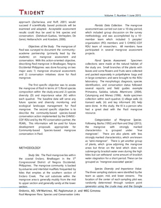 Pasil Mangrove Flora Species and Conservation Links | DOCX