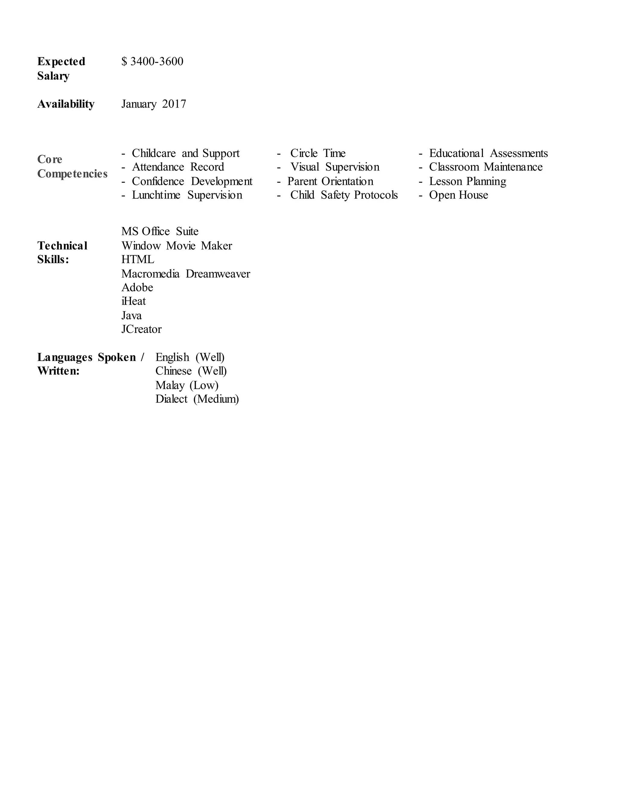 Resume (Adeline Chen) | PDF