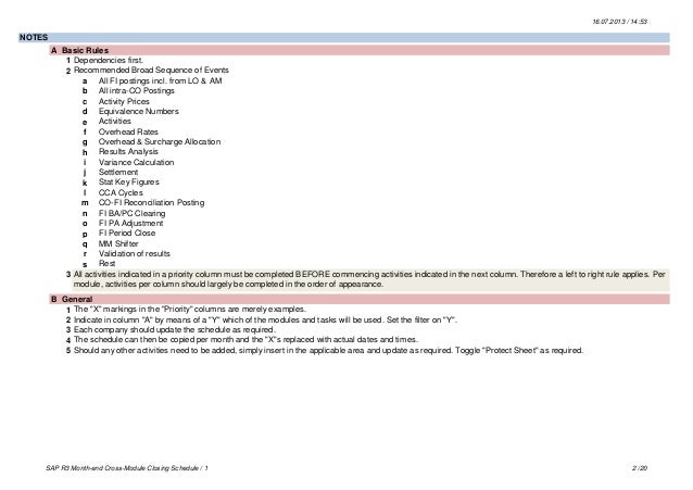 Sap Co Month End Closing Activities For Meeting - identitylast