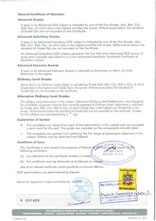 GCE Advanced Level | PDF