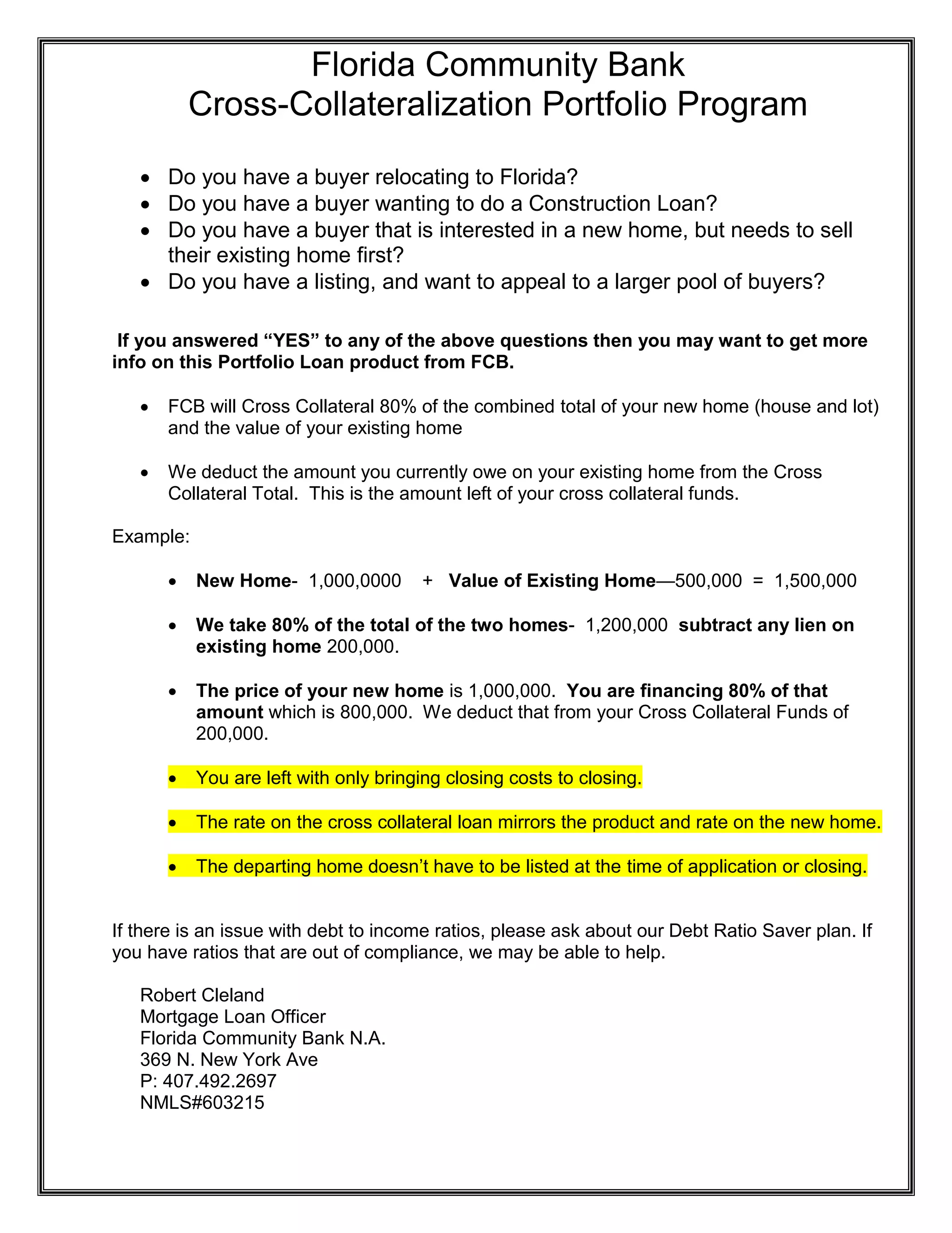 Cross Collateral Product | PDF