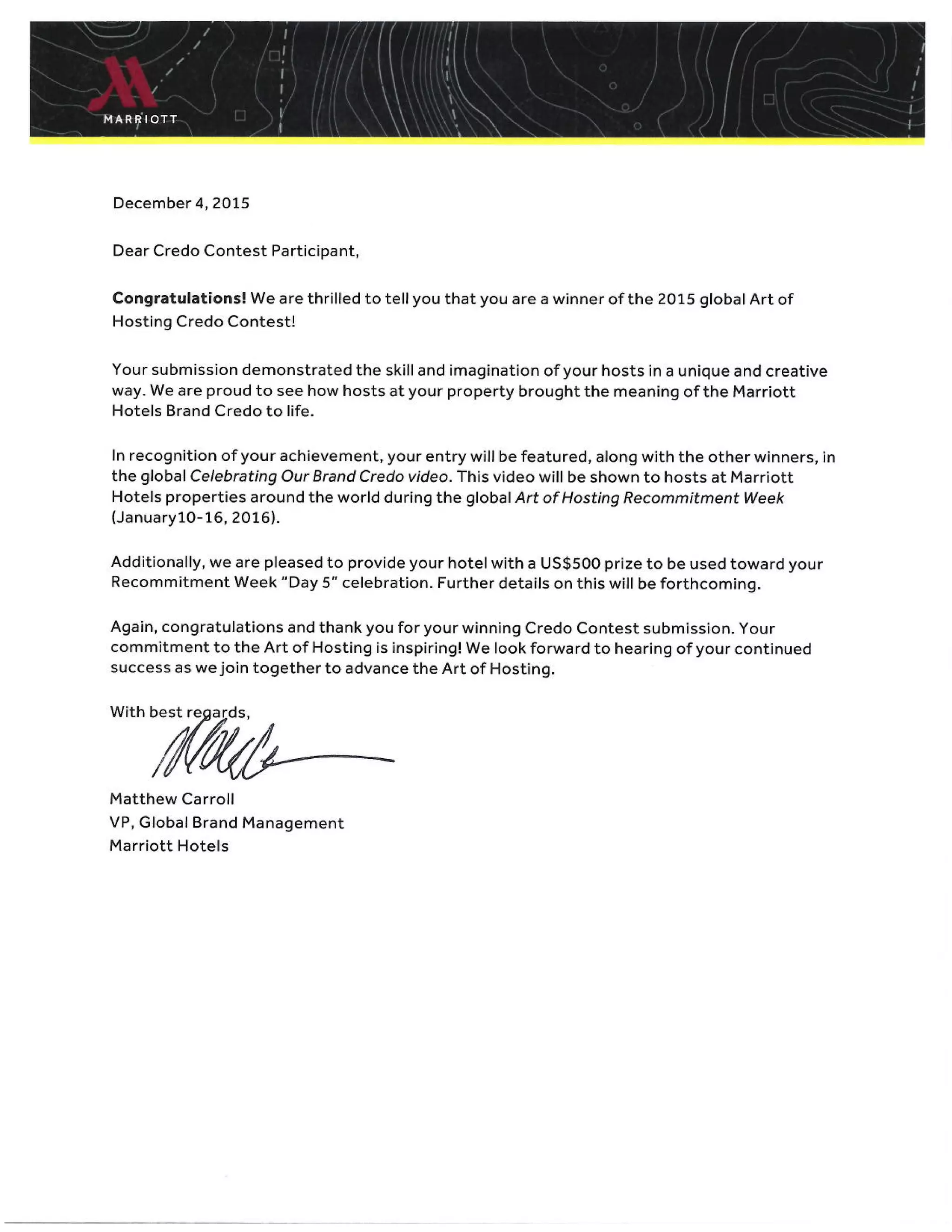 Art of Hosting Credo Contest_Winning Entry Letter | PDF