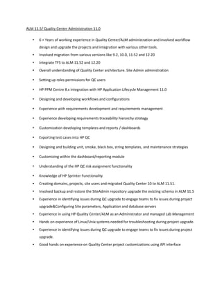Joseph Inbaraj S 11+ years ALM Admin Resume | DOC